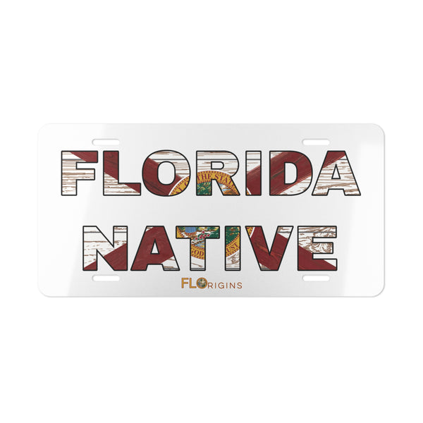 Florida Native License Plate (White) – FLOrigins