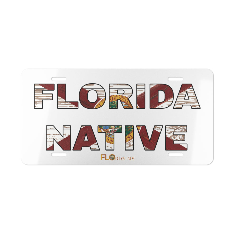 Florida Native License Plate (White) – FLOrigins
