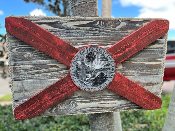 Cape Coral Solid Wood Florida Flag – FLOrigins