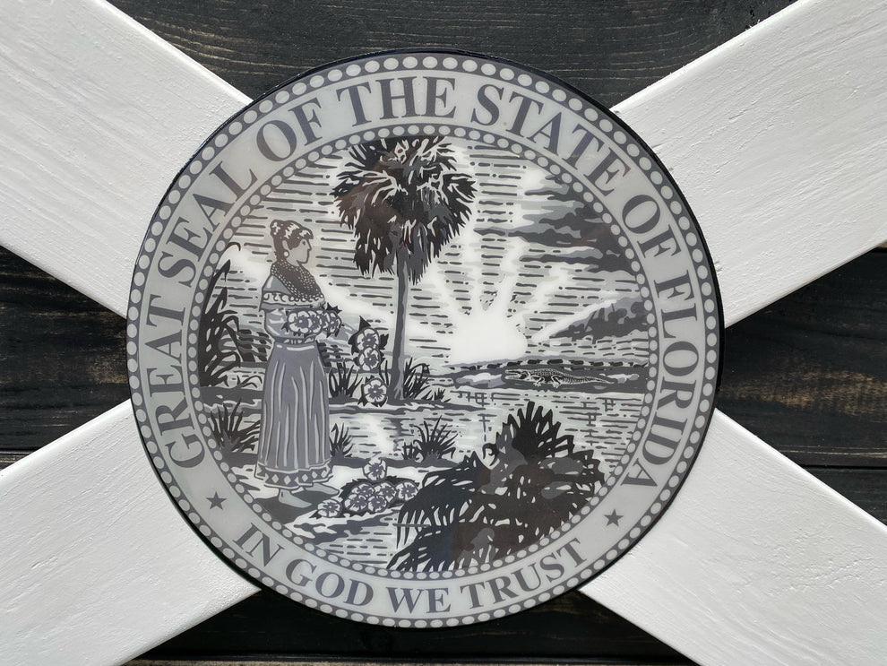 Gaspar Solid Wood Florida Flag – FLOrigins